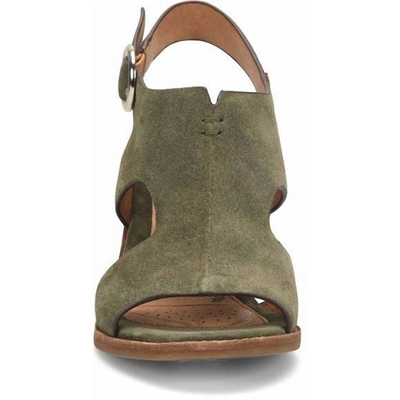 Sofft | Shoes | New Sofft Maben Suede Slingback Heel Sandals In Army ...